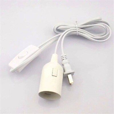 EU US UK E27 Power Cord Light bulb Base holder extension