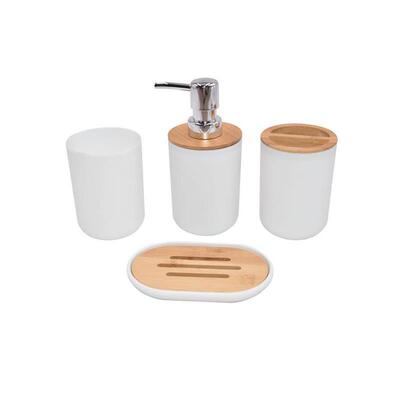 Bathroom Accessories Set Soap Dispenser Bottle Dish Washroom