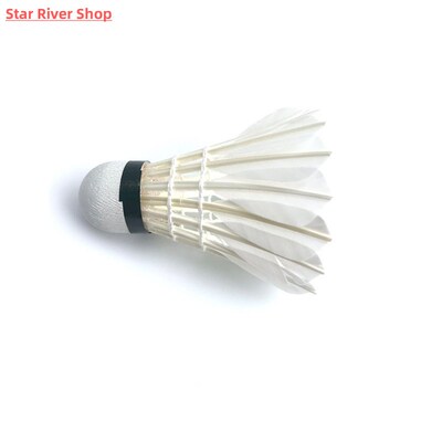 Badminton Shuttlecock White Goose Board Feather Flying Stabi
