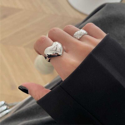 New rendy Silver Color Rings Women Accessories Elegant Simpl