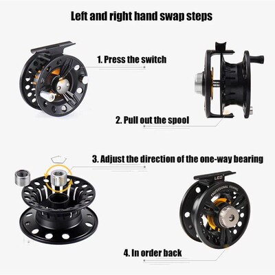 Fly Fishing Reel 3/4 5/6 WT Interchangeable Large Arbor Allo