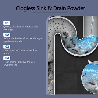 JAKEHOE Drain Cleaner Powder for Bathroom and Kitchen - Uncl