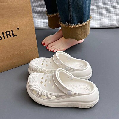 A Pair of Womens Fashionable Clogs, Wear-Resistant and