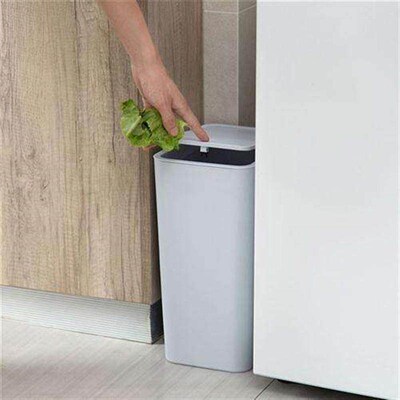 Rubbish Can Kitchen Toilet Trash with Press Lid Garbage Bin