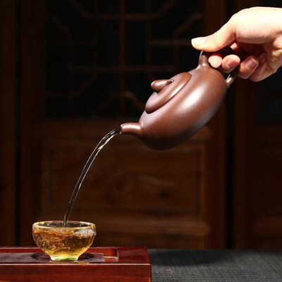 Purple Clay Teapot Handmade Kung Fu Zisha Set Teaware