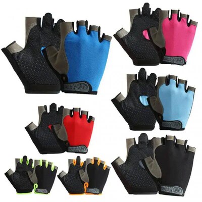 Half Finger Cycling Gloves Men Women Anti Slip Shock Breatha