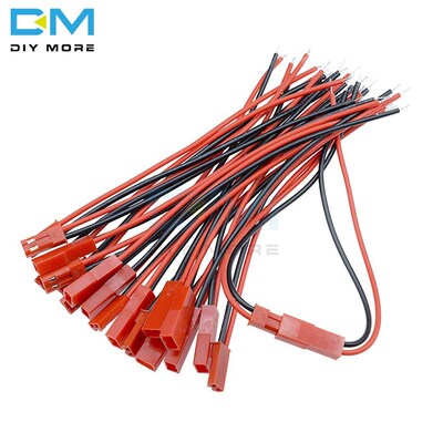5 Pairs 10cm A Pair of 100mm Male Female JST Connector Plug