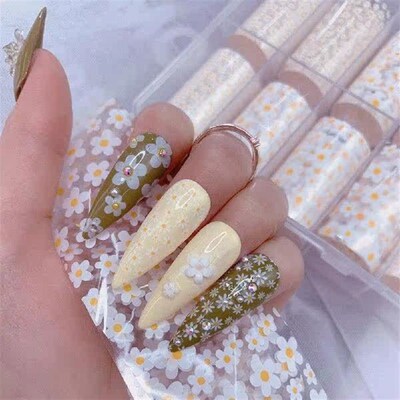 1 Box Good Nail Sticker Self Adhesive PET Manicures Floral