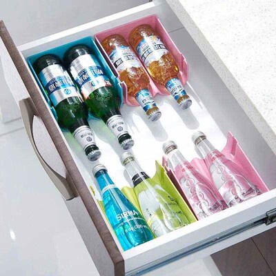 Kitchen Organizer Refrigerator Rack Shelf Can Beer Wine Bott