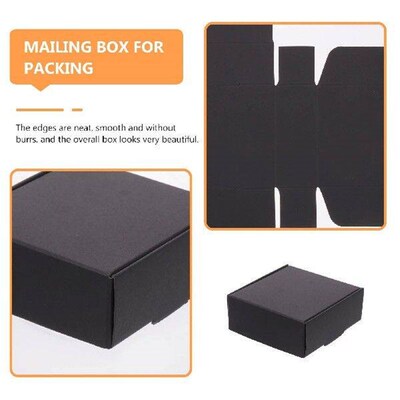 20 Pcs Black Packaging Boxes Mailing Carton Paper Holder