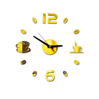 Digital Wall Clock Sticker Modern Design DIY Kitchen  Living