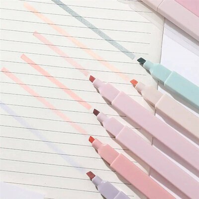 6Pcs Pastel Highlighters Pen Art Drawing Graffiti Marker Pen
