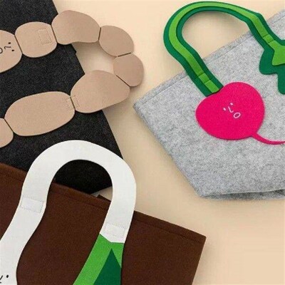 Wool Felt Laundry Basket Toy Organizer Home Multi-function