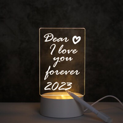 Note Board Creative USB Led Night Light Valentines Day Gift