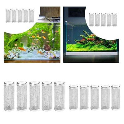 5Pcs Aquarium Filter Mesh Protect Small Fish Stainless
