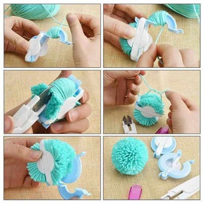 4 Pcs Pompom Maker For Yarn Creative Fluff Ball Weaver Time-