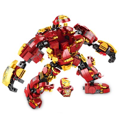Superheroes Avengers Iron Man Hulkbuster Steel Mecha Action