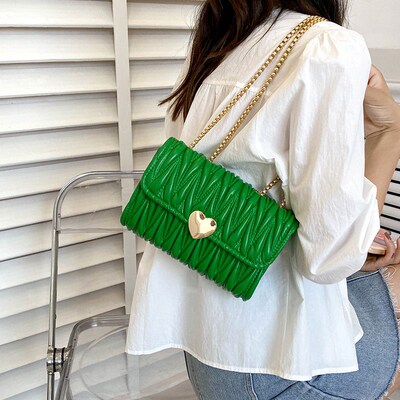 Pleated chain bag Womens bag New 2023 Fashion casual messen