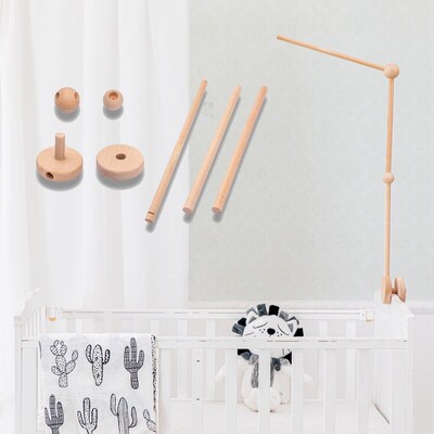 7Pcs  Assembly Rattles Bracket Set Infant Crib Mobile Bed Be