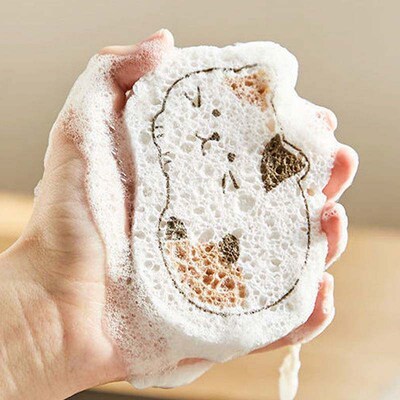 Kitchen Dishwashing Sponge Cleaning Sponges Scouring Pad Com