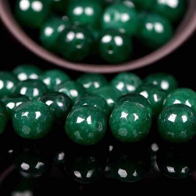 Natural Green reasure Emeralds Jades Stone Round Loose Beads