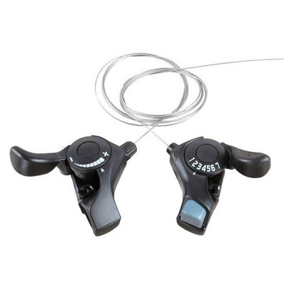 1 Pair 3x7 Speed Thumb Gear Shifter Levers for Moutain Bike
