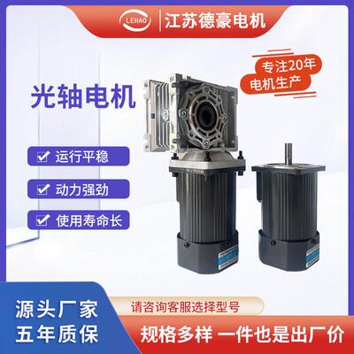 LHG光轴减速电机6W15W25W40W90W120W200W圆轴马达交流220V380V