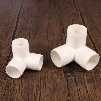 2PCS 3 Ways PVC Water Pipe Connector Fittings Garden