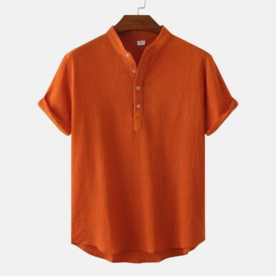 Camisas Para Hombre 2023 New Mens Casual Short Sleeve Flora