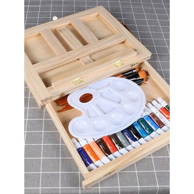 Wooden Table Easels For Painting Artist Kids Sketch Drawer