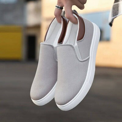 Anti-odor Casual Canvas Shoes Mens Plimsolls Summer White