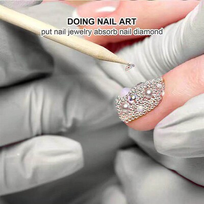 Nail Art Wood Stick Cuticle Pusher Remover Pedicure Tool Set