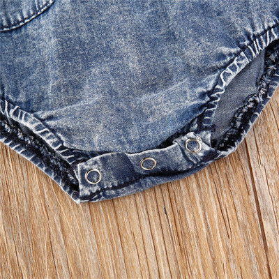 Baby Summer Denim Rompers Toddler Newborn Baby Boys Girls Sl