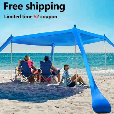 Camping Tent Windproof Pop Up Awning Outdoor Beach Sun Shade