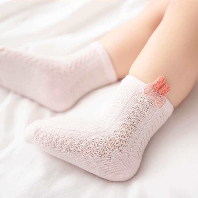 Baby socks summer thin breathable mesh baby short tube newbo
