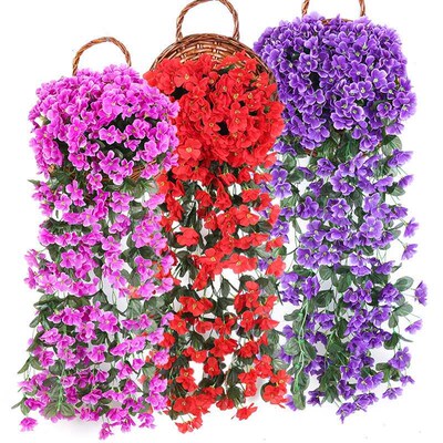 Artificial Flower Violet Hanging Flower Vine Wall Hanging Or