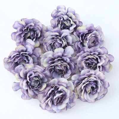 10pcs/lot Artificial Flowers 5CM Silk Rose Head For Wedding