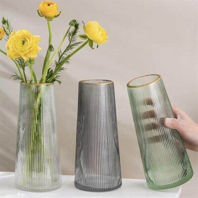 Vase furnishing articles flower arranging transparent glass
