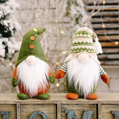 Christmas decoration knitted non-woven fabric standing postu