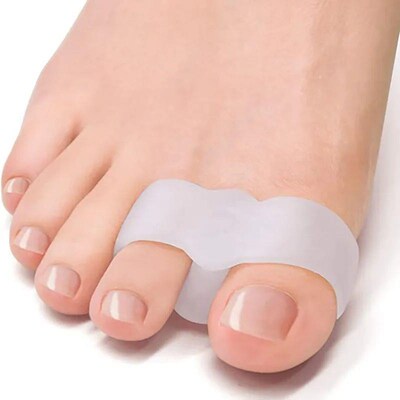 2pcs=1pair Silicone Two Hole Toe Separator Gel Foot Finger P