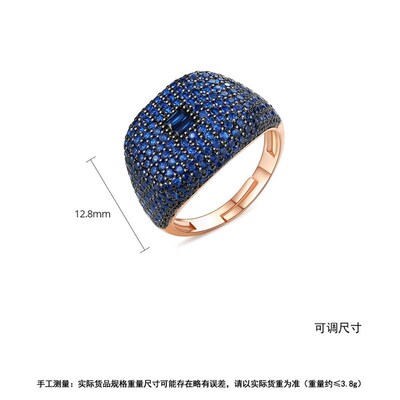 Bilincolor rendy full green cz open ring for women fasion je