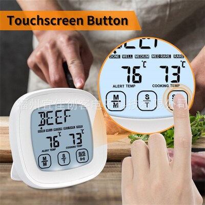 Probe-type touch screen digital oil thermometer