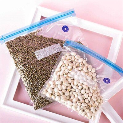 5pcs Pieces Vacuum Bag Compressed Air Reusable Food Storage