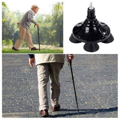 Crutch Foot Cover Rotating Four-corner Cane Tip Base Rubber