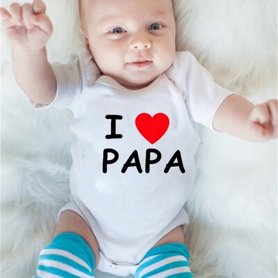 Summer Newborn Infant Baby Clothes I Love Mom & Dad Cute Tod