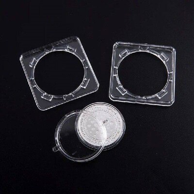 High Quality 1PC 4cm Acrylic Coin Display Case Transparent