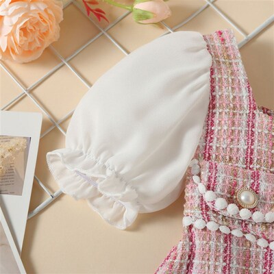 Girls Dress Summer Puff Sleeve Children Sweet Dress Ball Gow