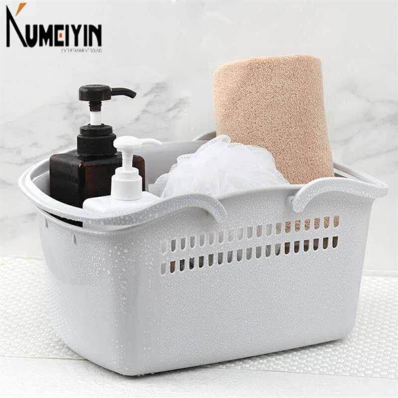 Portable bath basket bathroom receiving basket plastic