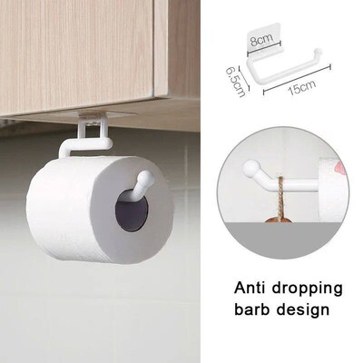 Kitchen Paper Roll Holder Cabinet Rag Hanging Holder Towel H