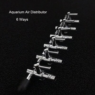 1 2 3 4 5 Way Aquarium Air Splitter Valve Fish Tank Air Pump